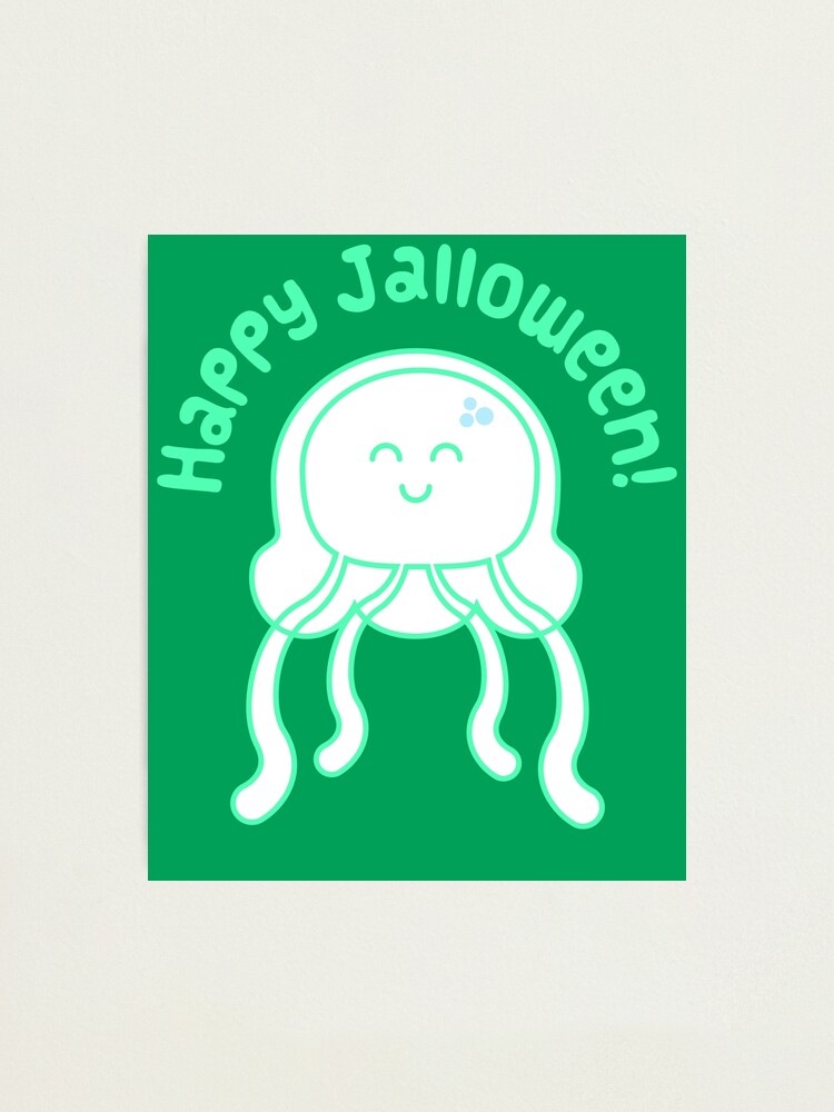 Lámina fotográfica «¡Feliz Jalloween! ¡Historieta linda de las medusas ... Lámina fotográfica «¡Feliz Jalloween! ¡Historieta linda de las medusas ...