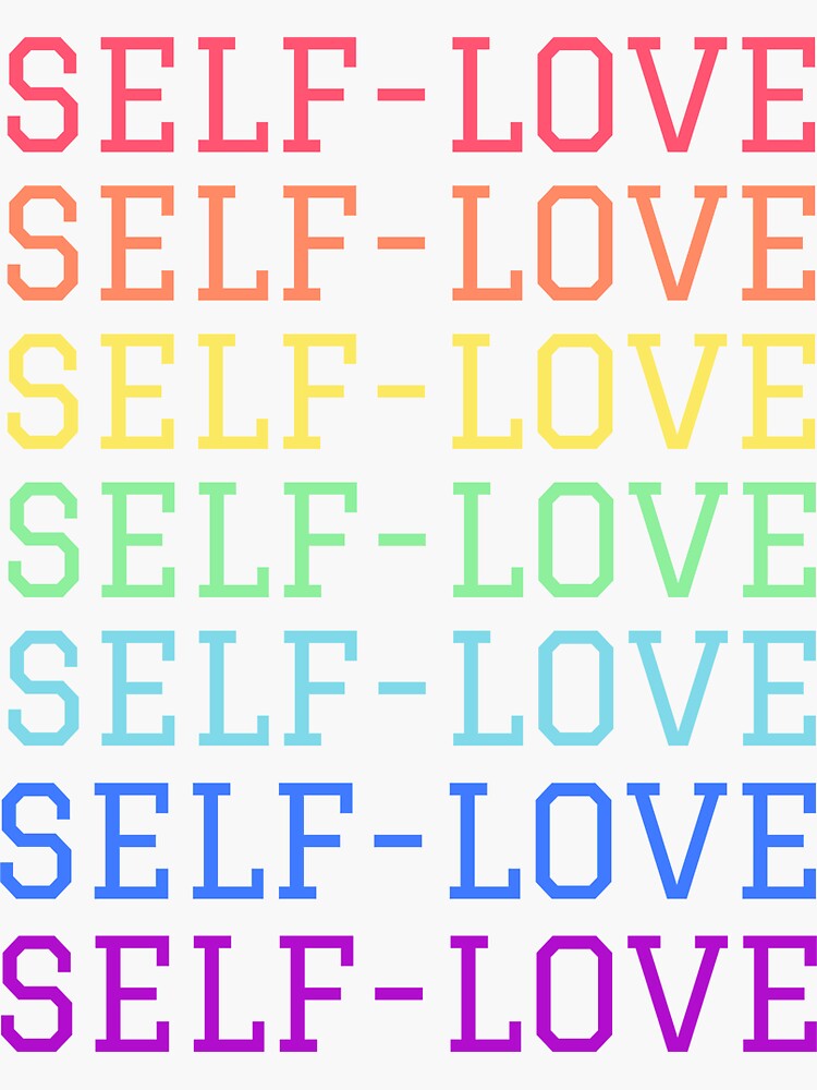 "Self Love Rainbow Multi-Color" Sticker for Sale by Selflovely | Redbubble