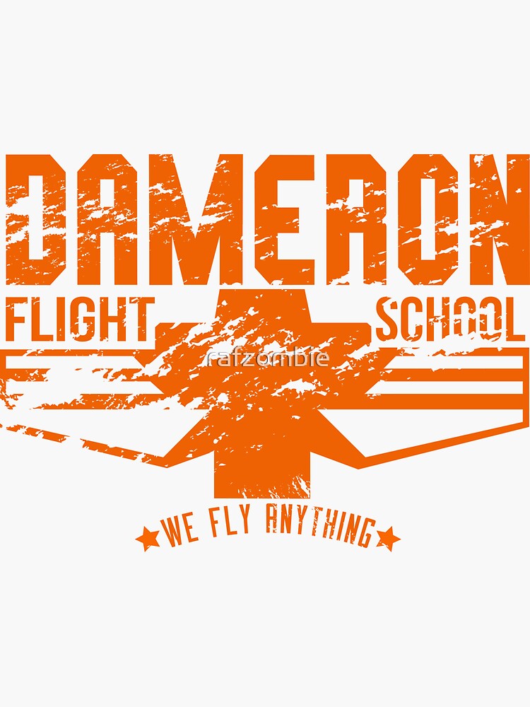 "dameron flight school" Sticker by rafzombie | Redbubble