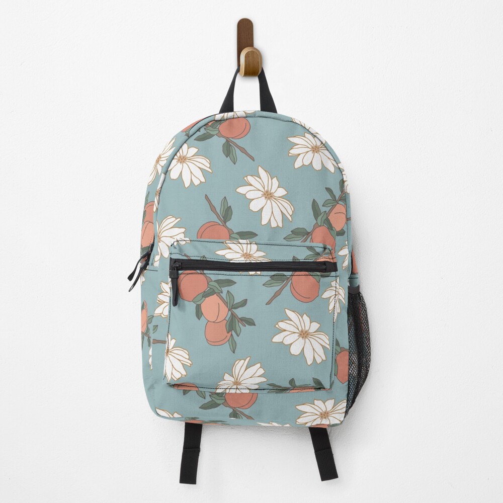 "Peach and Daisy Aesthetic Spring Nature Pastel Coral Floral Pattern ...