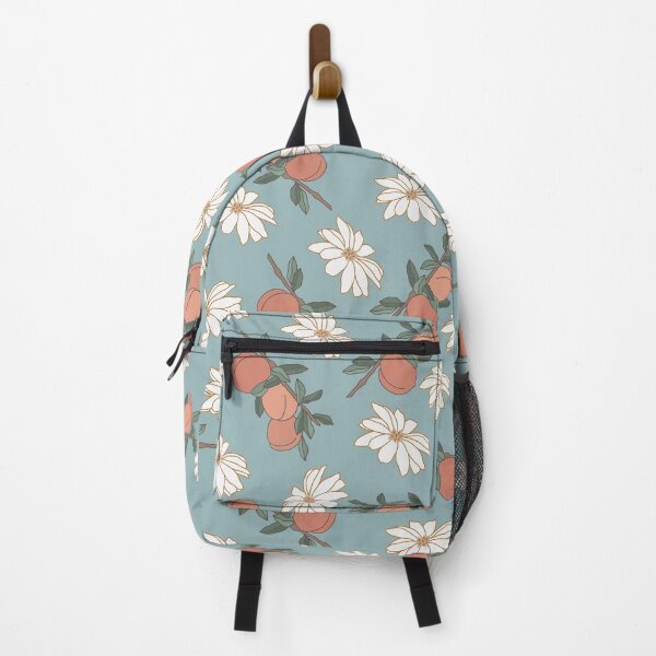 "Peach and Daisy Aesthetic Spring Nature Pastel Coral Floral Pattern ...