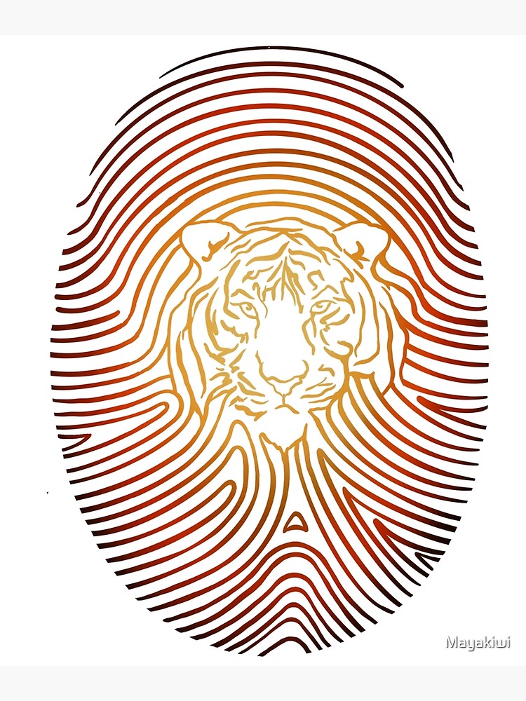 "Tiger Fingerprint " Poster for Sale by Mayakiwi | Redbubble
