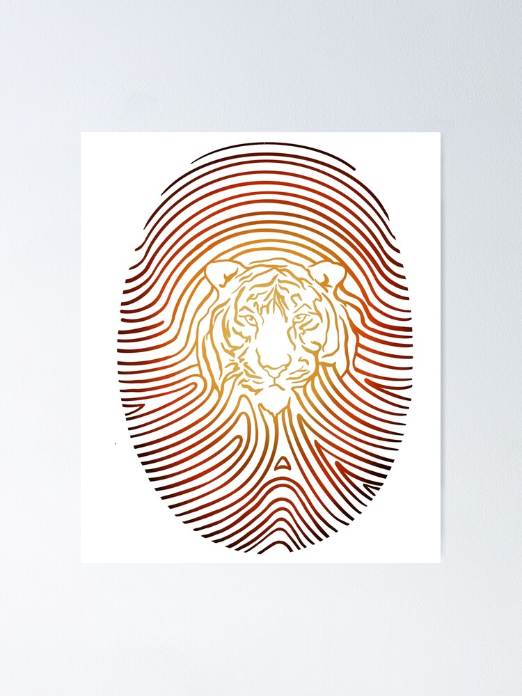 "Tiger Fingerprint " Poster by Mayakiwi | Redbubble