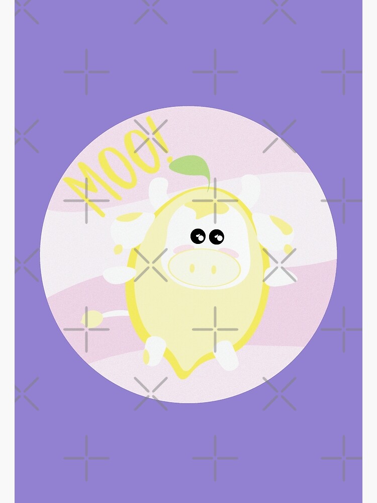 "Cute Lemon Cow Fruit Cartoon" Poster by twicetrader | Redbubble