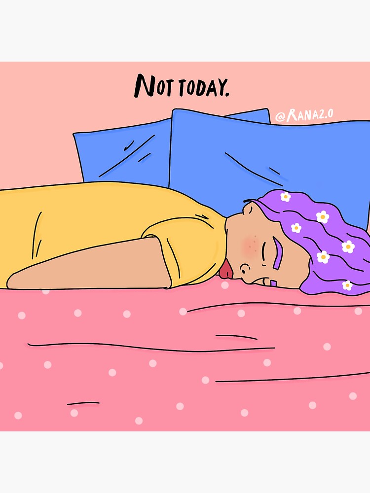 "Not today " Sticker for Sale by Ranaawadallah | Redbubble
