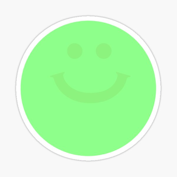 "Green Smiley Face " Sticker by heyanjellycab | Redbubble