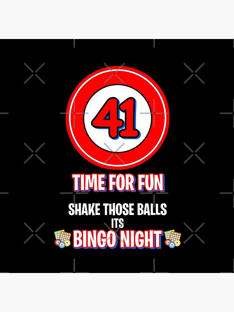 "Bingo Player, Funny Bingo Caller Calls, Number 41 Time for Fun" Throw ...