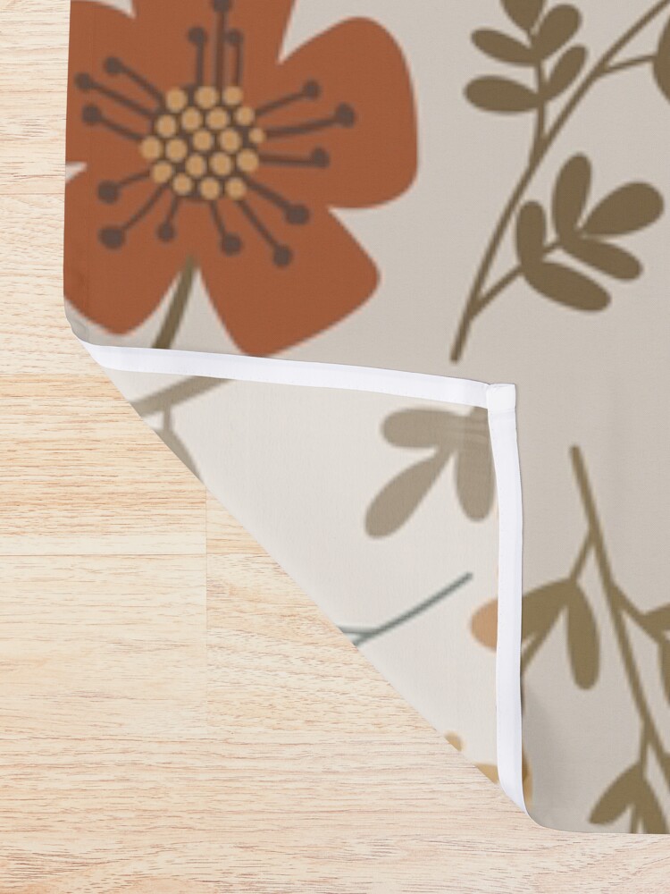 "Fall Foliage Floral and Leaf Print Mustard, Orange, Rust" Shower ...