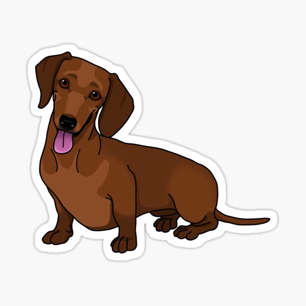 Pegatina «Amante del perro salchicha | rojo | SmileyCachorroDiseño» de ...