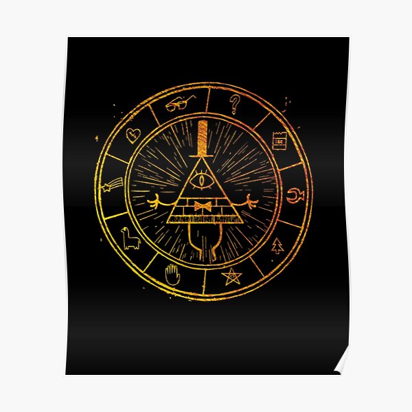 "The Bill Cipher Wheel Gravity Falls" Poster by Biancacoesens | Redbubble