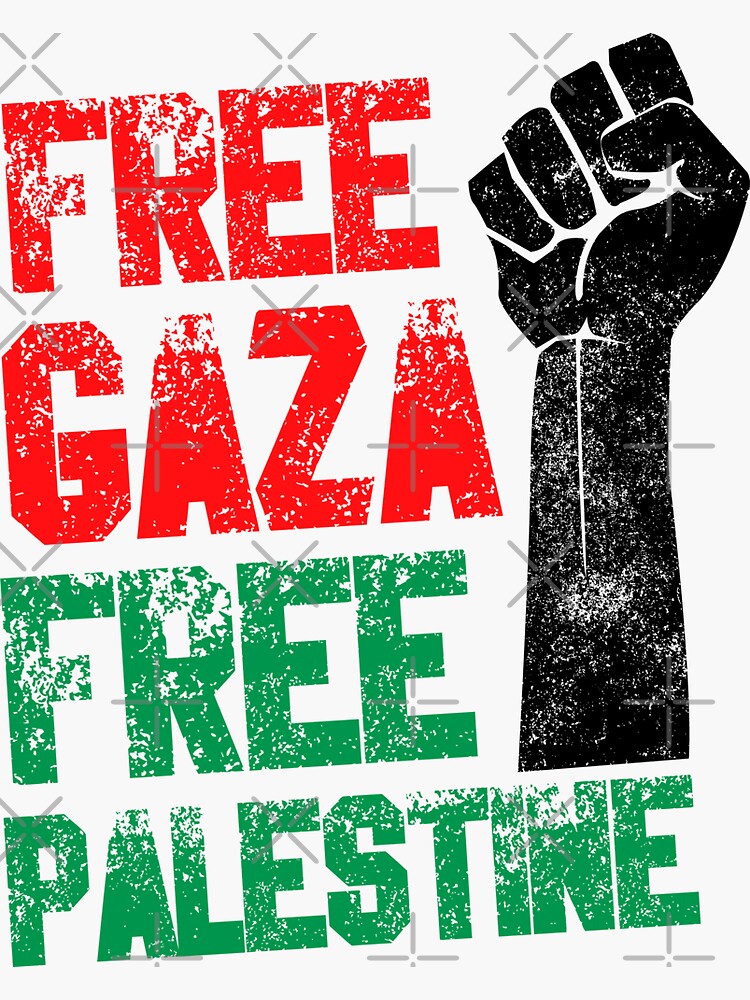 "Free Gaza Free Paletina" Sticker for Sale by teesandlove | Redbubble