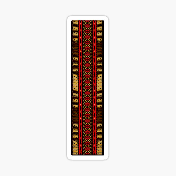 "African patterns red yellow" Sticker by Groenendijk | Redbubble