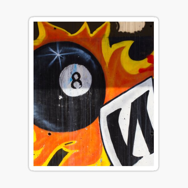 "8 ball street art" Sticker for Sale by dineshv | Redbubble