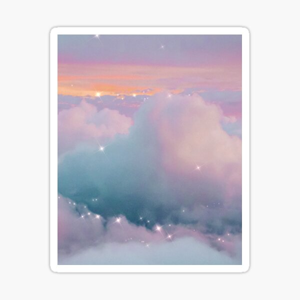 "sparkly pink sunset aesthetic" Sticker by thewayitshine | Redbubble