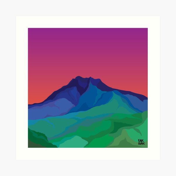 "A Tribute to Mount Kinabalu" Art Print for Sale by farhanmahmud ...