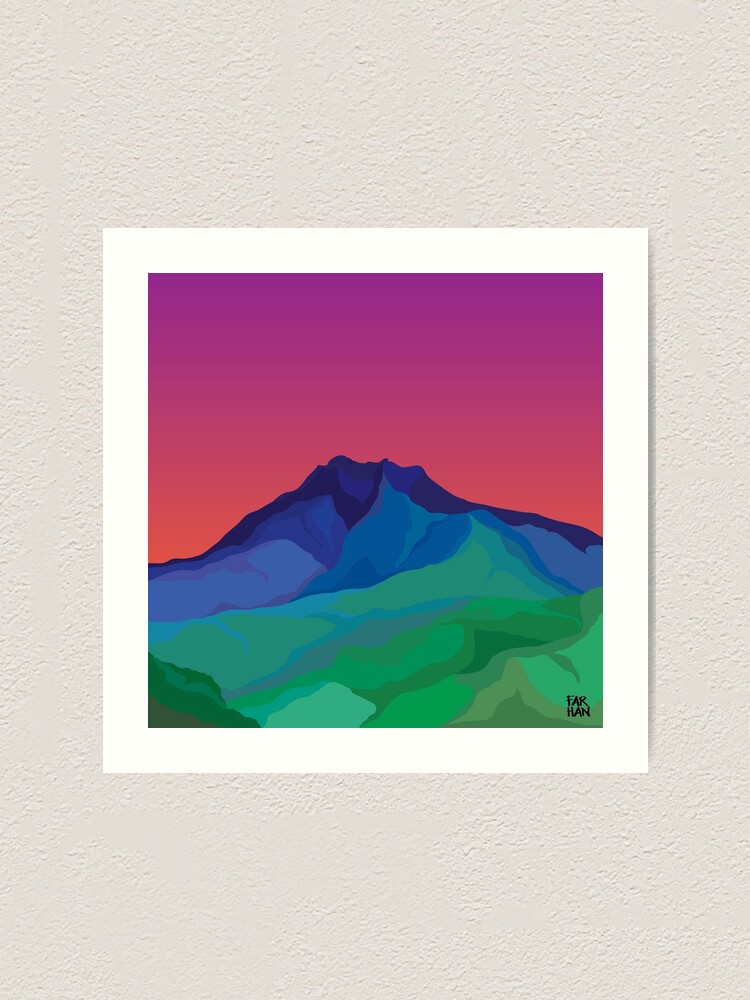 "A Tribute to Mount Kinabalu" Art Print for Sale by farhanmahmud ...