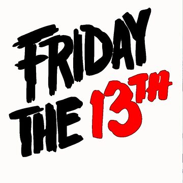 "Friday the 13th classic logo" Sticker by MarvinHsk | Redbubble