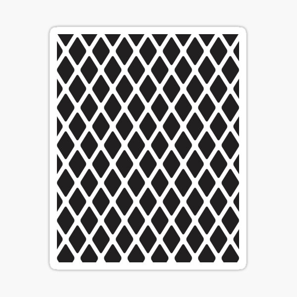 "Diamond Pattern with Fishnet Effect for White Background" Sticker for ...