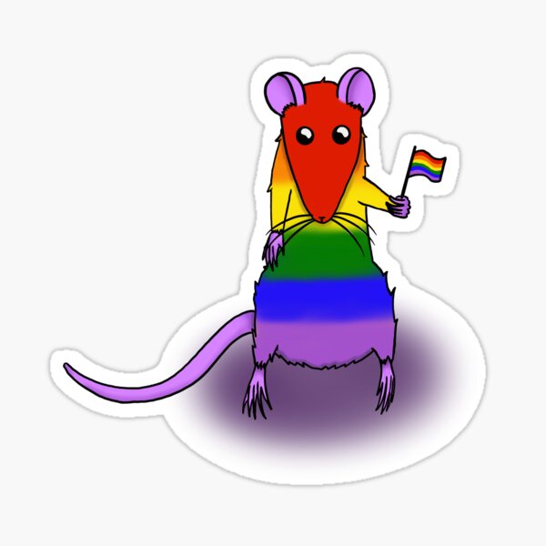 "Pride Month LGBTIQ+ Rat" Sticker for Sale by Sezi9 | Redbubble