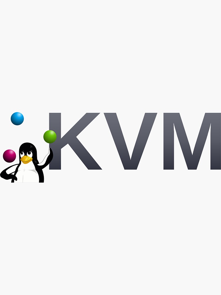 "KVM Logo" Sticker for Sale by lillecarl | Redbubble