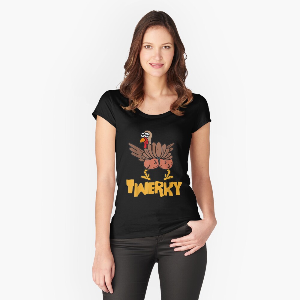 "Twerky Thanksgiving Funny Twerking Turkey Dance " Sticker for Sale by ...
