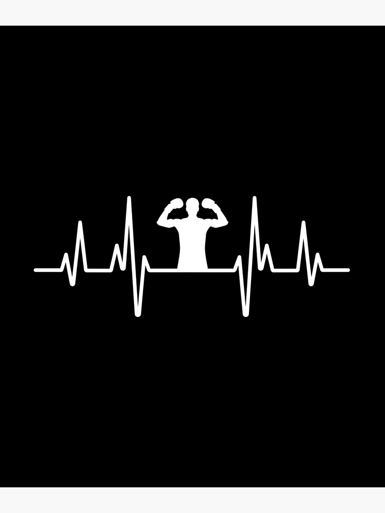 "Heartbeat and boxing fighter design for boxing lovers and fanatics ...