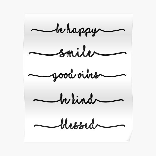 "Positivity Quotes Handwritten Pack" Poster by ROXANNECHEE | Redbubble
