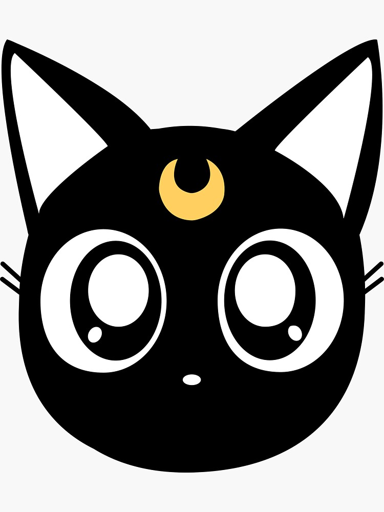 "sticker print design cat moon luna " Sticker for Sale by MaMoAn ...