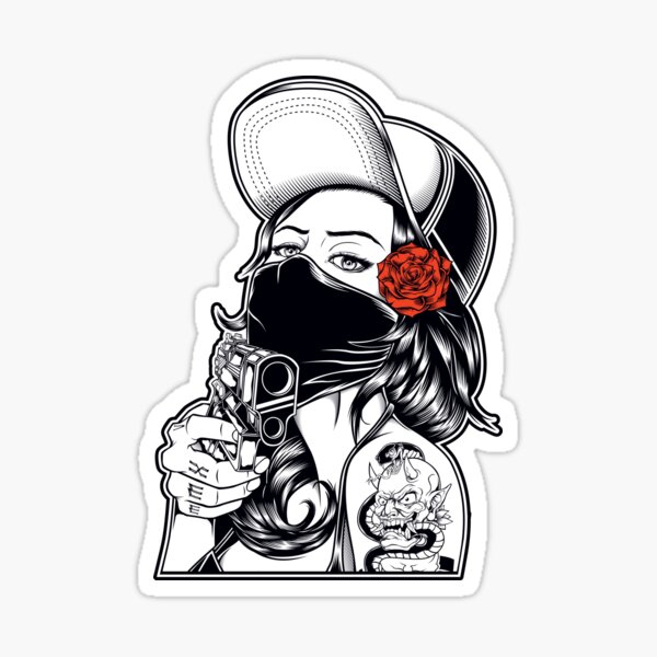 "Girl Gun" Sticker by DEO-Shop | Redbubble