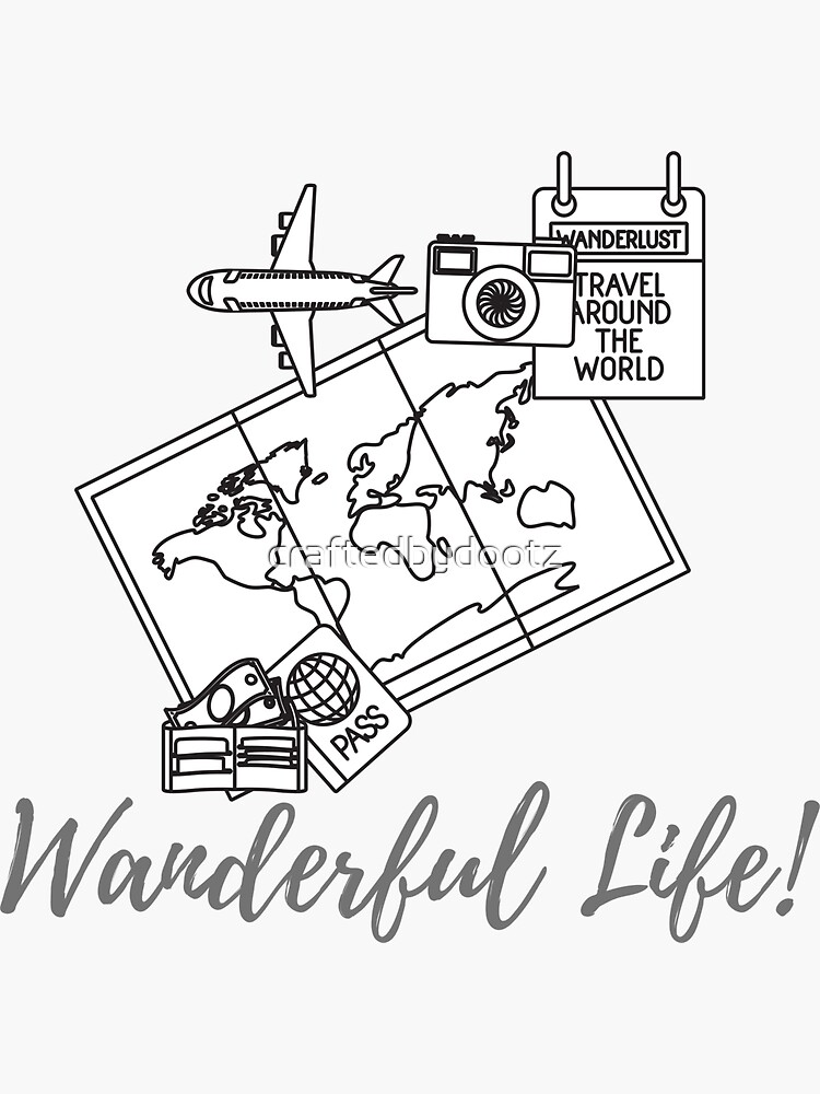 "Travel addict themed design | Travel Addict Shirt" Sticker for Sale by ...