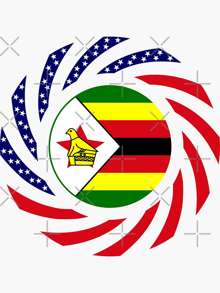 "Zimbabwean American Multinational Patriot Flag Series" Sticker by ...