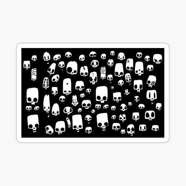 "Mini white skulls" Sticker for Sale by manuvila | Redbubble