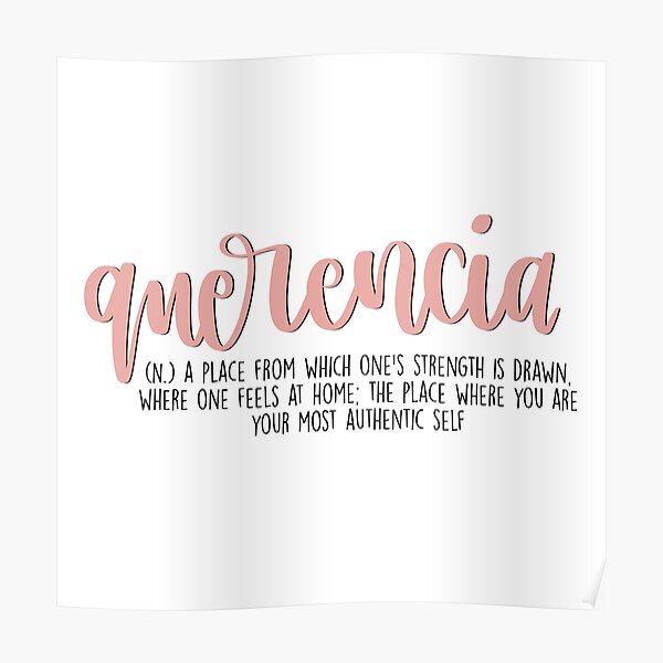 "Querencia Aesthetic Word Definition " Poster for Sale by Slletterings ...