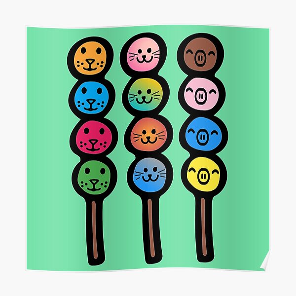 Colorful Dango Posters | Redbubble