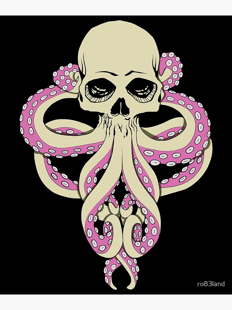 "Cthulhu - Hybrid Human Skull Octopus Tentacle " Photographic Print by ...