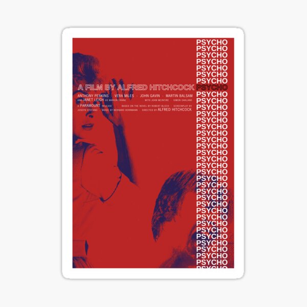 "Psycho (1960) - Movie poster design" Sticker for Sale by jackbooks ...