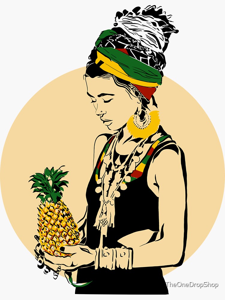 Pegatina «Chica reggae rasta» de TheOneDropShop | Redbubble