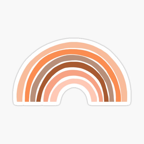 "Rainbow in Neutral Colours" Sticker by OneThreeSix | Redbubble