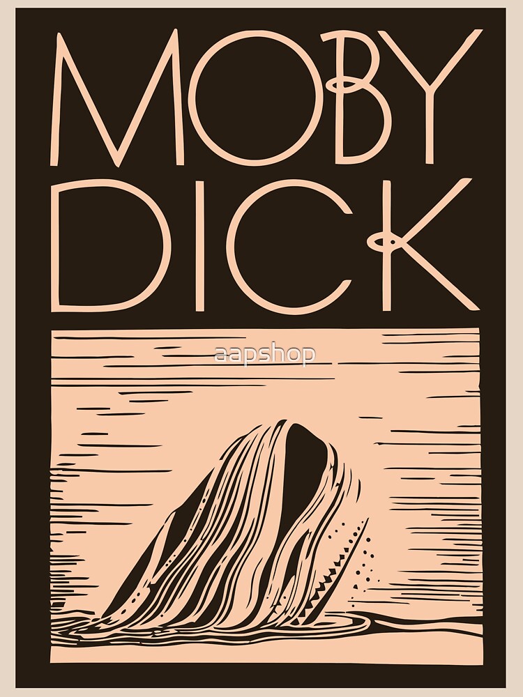 "Retro Art Deco Moby Dick book cover art " T-shirt for Sale by aapshop ...
