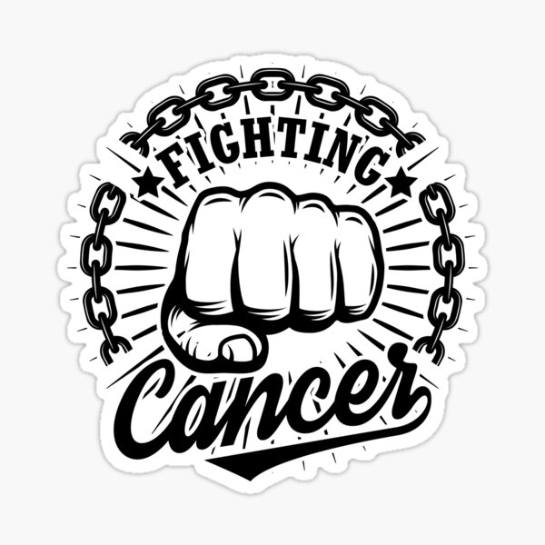 "Fighting cancer!" Sticker by Cutebutfunny | Redbubble
