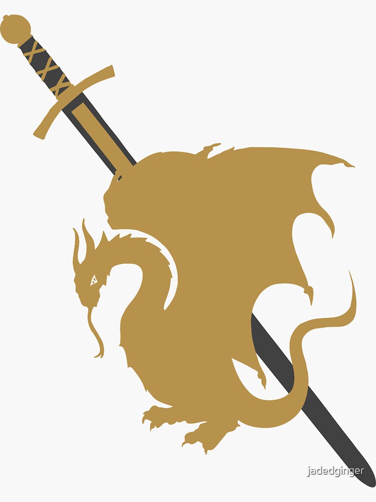 "Excalibur Wyvern" Sticker for Sale by jadedginger | Redbubble