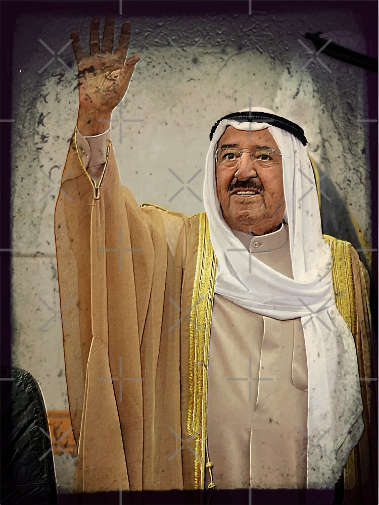 "Sabah Al-Ahmad Al-Jaber Al-Sabah" Sticker for Sale by Ribsa | Redbubble