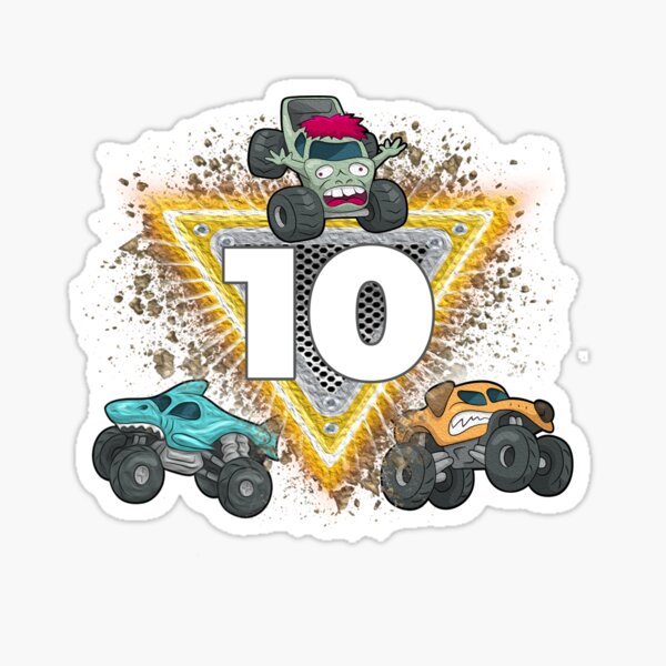 "Birthday Boy Monster Truck 10th Birthday Party Theme Monster Truck Jam ...