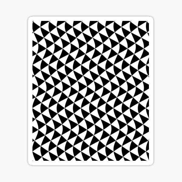 "Abstract Optical Illusion Wavy Triangles" Sticker for Sale by hyproinc ...