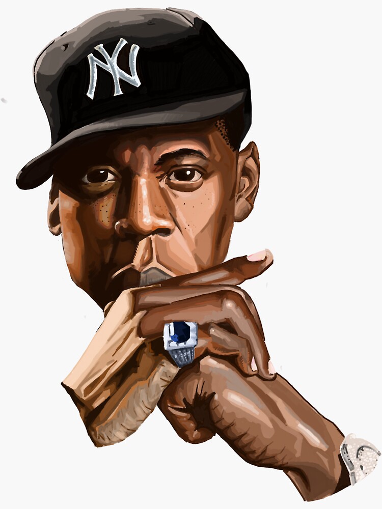 "Jay-Z portrait Sticker" Sticker for Sale by OhBGH | Redbubble