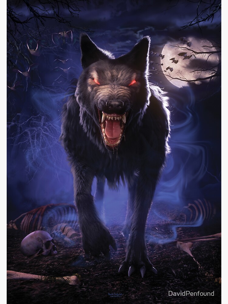 "Hell Wolf" Sticker for Sale by DavidPenfound | Redbubble