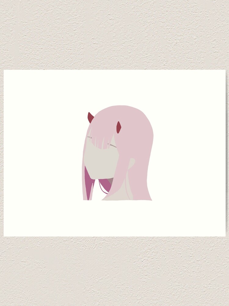 "Zero Two Anime Silhouette " Art Print for Sale by doodlebymaia | Redbubble