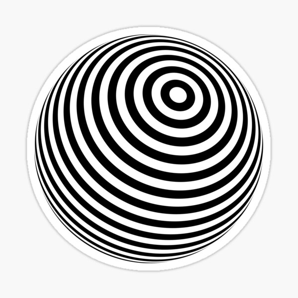 "Optical Illusion Concentric Circles" Sticker for Sale by hyproinc ...