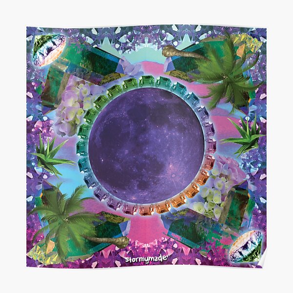 "dank dark vapor moon" Poster for Sale by STORMYMADE | Redbubble