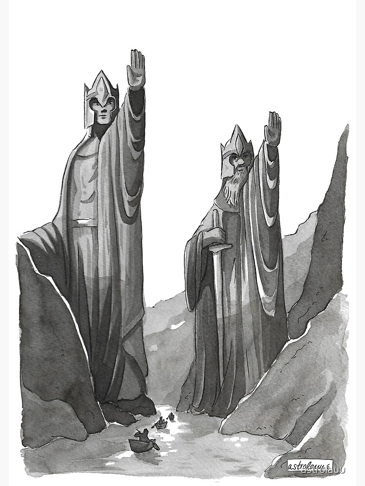 "Argonath" Art Print by astrolauu | Redbubble